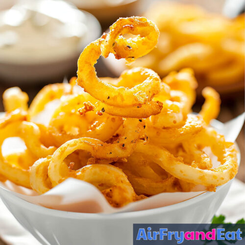 Air Fryer Curly Fries (Frozen) - Super Crispy & Easy | AirFryAndEat